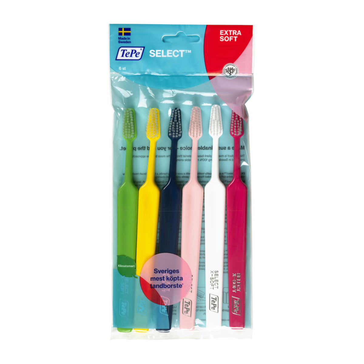 TePe Tandborste Select Extra Soft 6-pack | Miixi.se