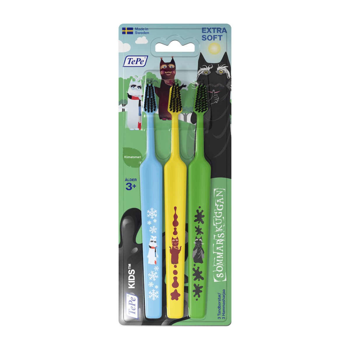 TePe Tandborste Kids Sommarskuggan 3-pack | Miixi.se
