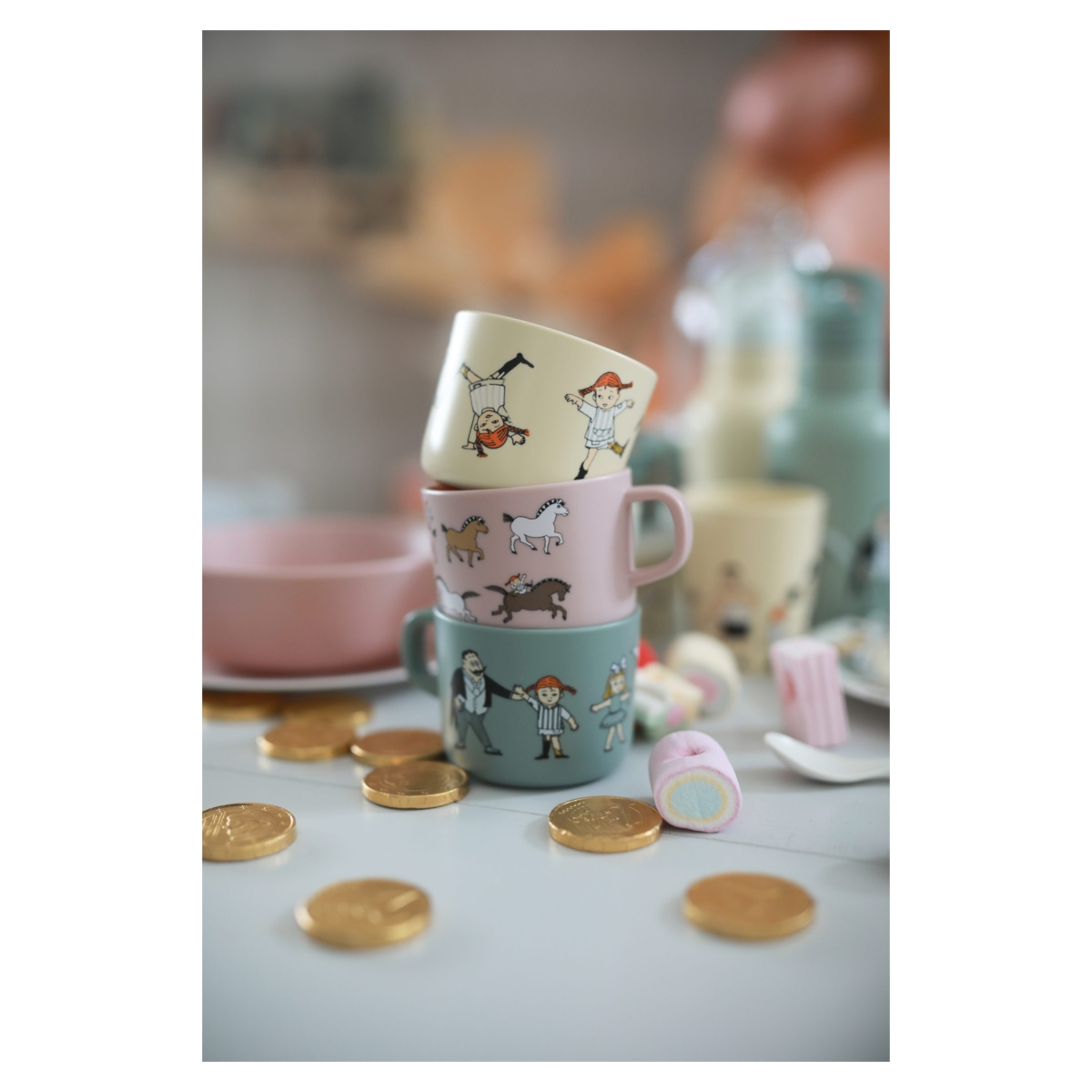 Rätt Start Mugg Handtag Pippi Cirkus Gul 250 ml | Miixi.se